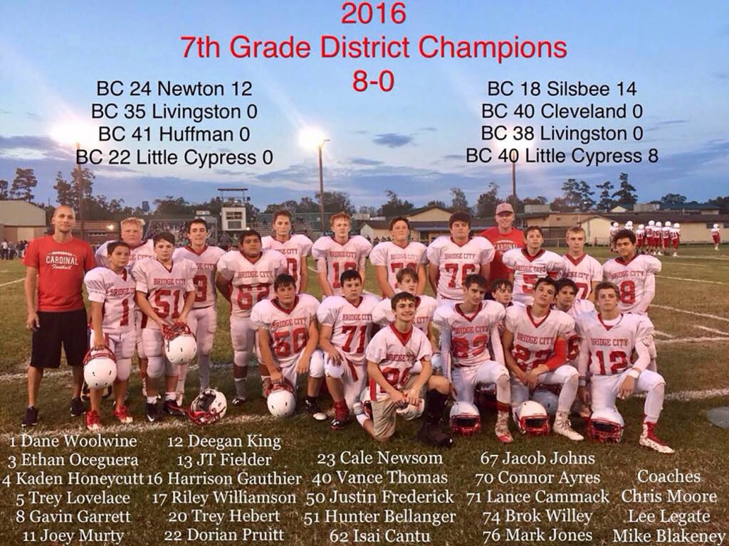 BC 7th Cardinals stroll to perfect football title - Orange Leader ...
