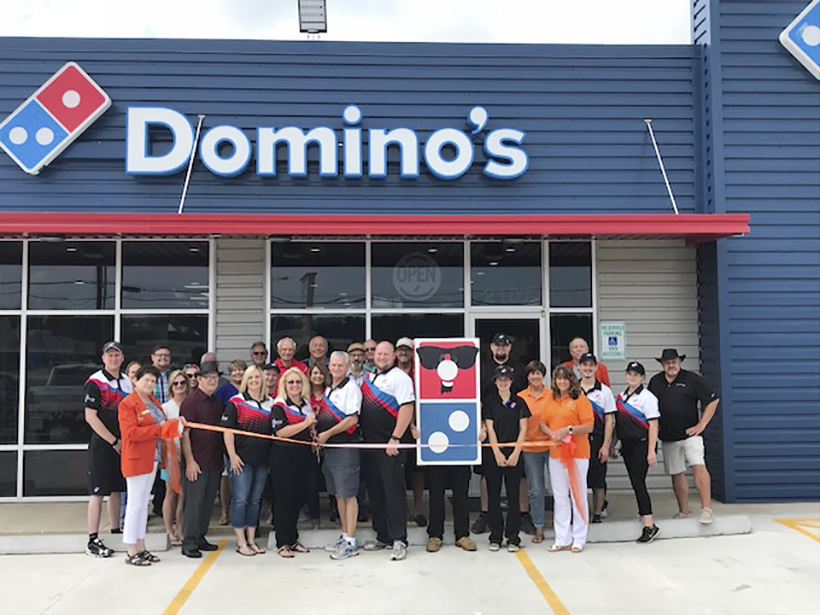 Ribbon cutting for Domino's - Orange Leader | Orange Leader