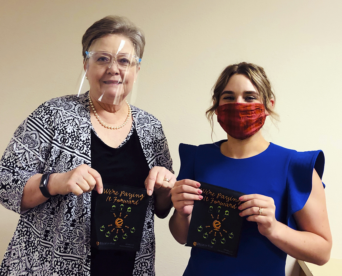 LC-M receives gifts from Education First FCU | Orange Leader