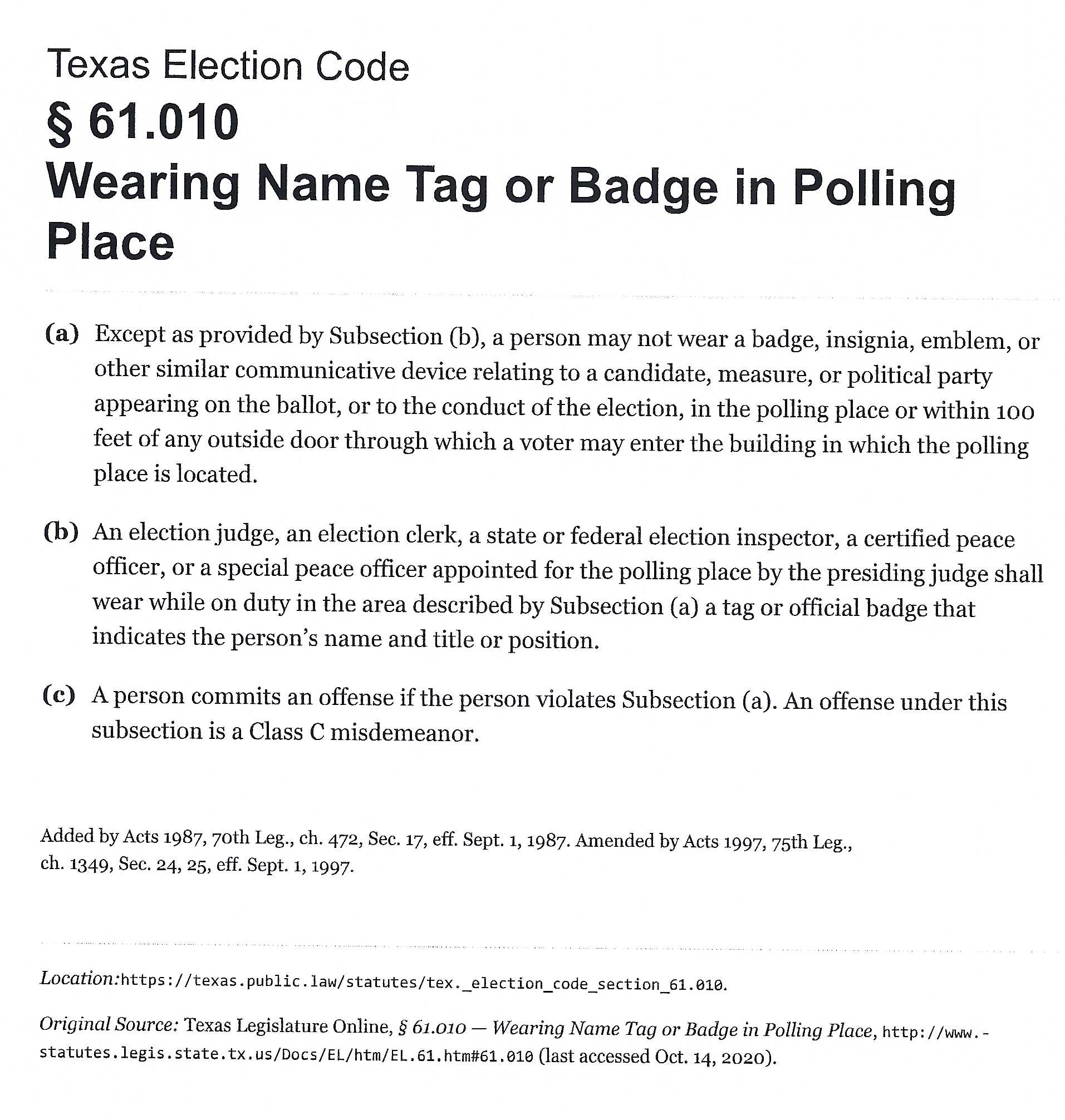 LTTE: Abiding by Texas Election Codes | Orange Leader