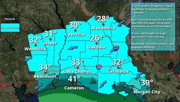 National Weather Service details what Freeze Watch means for Southeast ...